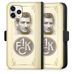 DeinDesign iPhone 11 Pro Handy Klapph&uuml;lle Handyh&uuml;lle aus Kunst Leder schwarz Flip Case 1. Fc Kaiserslautern Fritz Walter Logo Sideflip mit Lasche