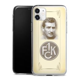 DeinDesign iPhone 11 Handy Slim Case Silikon Handyh&uuml;lle transparent H&uuml;lle extra d&uuml;nn Fritz Walter 1. Fc Kaiserslautern Logo Silikon Slim Case
