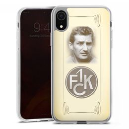 DeinDesign iPhone Xr Handy Silikon H&uuml;lle Case transparent Handyh&uuml;lle 1. Fc Kaiserslautern Fritz Walter Logo Silikon Case