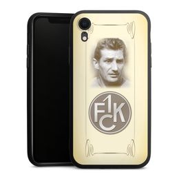 DeinDesign iPhone Xr Handy Premium Silikon H&uuml;lle Handyh&uuml;lle schwarz Case 1. Fc Kaiserslautern Fritz Walter Logo Silikon Premium Case