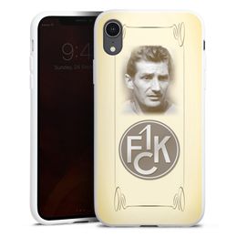 DeinDesign iPhone Xr Handy Silikon H&uuml;lle Case wei&szlig; Handyh&uuml;lle 1. Fc Kaiserslautern Fritz Walter Logo Silikon Case