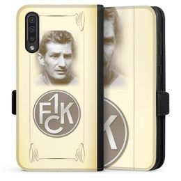DeinDesign Galaxy A50 Handy Klapph&uuml;lle Handyh&uuml;lle aus Kunst Leder schwarz Flip Case 1. Fc Kaiserslautern Fritz Walter Logo Sideflip mit Lasche