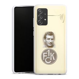 DeinDesign Galaxy A52s 5G Handy Silikon H&uuml;lle Case wei&szlig; Handyh&uuml;lle 1. Fc Kaiserslautern Fritz Walter Logo Silikon Case