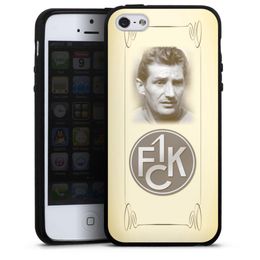 DeinDesign iPhone SE (2016-2019) Handy Silikon H&uuml;lle Case schwarz Handyh&uuml;lle 1. Fc Kaiserslautern Fritz Walter Logo