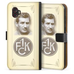 DeinDesign Galaxy XCover 6 Pro Handy Klapph&uuml;lle Handyh&uuml;lle aus Kunst Leder schwarz Flip Case Fritz Walter 1. Fc Kaiserslautern Logo Sideflip mit langer Lasche