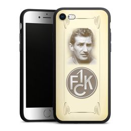 DeinDesign iPhone SE (2020) Handy Premium Silikon H&uuml;lle Handyh&uuml;lle schwarz Case Logo 1. Fc Kaiserslautern Fritz Walter Silikon Premium Case