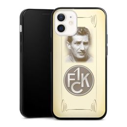 DeinDesign iPhone 12 mini Handy Slim Case extra d&uuml;nn Silikon Handyh&uuml;lle schwarz H&uuml;lle 1. Fc Kaiserslautern Fritz Walter Logo Silikon Slim Case