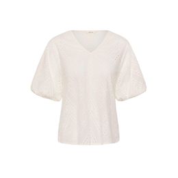Kurzarmbluse Cream "Kurzarm-Bluse CRBritta", Damen, Gr. 38, snow wei&szlig;, Obermaterial: 100% Baumwolle CO., Blusen
