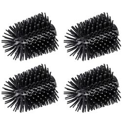 WC-Reinigungsb&uuml;rste Wenko, schwarz, H:9,3cm L:7,5cm, Kunststoff, Reinigungsb&uuml;rsten, Ersatzb&uuml;rstenkopf f&uuml;r Wenko WC-B&uuml;rsten, &Oslash; 7,5cm, Silikonborsten
