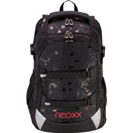 Schulrucksack neoxx "Active Pro", Kinder, Gr. B/H/T: 31cm x 45,5cm x 24cm, splash schwarz, Polyester, Rucks&auml;cke Schulrucksack