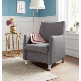 Sit & More Sessel SIT & MORE "Daytona", grau (steel), B:70cm H:95cm T:76cm, Struktur (100% Polyester);Luxus-Microfaser ALTARA NUBUCK (100% Polyester);Luxus-Microfaser weich (98% Polyester, 2% Polyamid), Sessel, Sessel