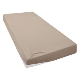 Spannbettlaken OTTO HOME "Desner", beige, B:140cm L:200cm, Microfaser, Obermaterial: 100% Polyester, Bettlaken, Spannbettlaken, Mikrofaser, f&uuml;r Matratzen bis 20cm H&ouml;he, 100% Polyester, Bettlaken