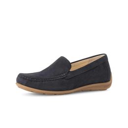 Mokassin Gabor "Mokassin", Damen, Gr. 37, blau, Schuhe Mokassin