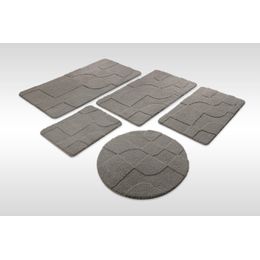 Badematte Wecon Home "Davie", basalt grau, H:25mm, Oberfl&auml;che: 100% Polyester, Badematten, Badematte, Badteppich, Hoch-Tief-Effekt, weich, rutschhemmend, waschbar, getuftet