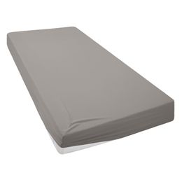 Spannbettlaken OTTO HOME "Desner", grau, B:140cm L:200cm, Microfaser, Obermaterial: 100% Polyester, Bettlaken, Spannbettlaken, Mikrofaser, f&uuml;r Matratzen bis 20cm H&ouml;he, 100% Polyester, Bettlaken