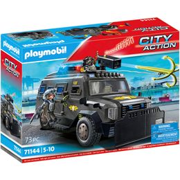 Konstruktions-Spielset Playmobil "SWAT-Gel&auml;ndefahrzeug (71144), My Action Heroes", bunt, Spielbausteine, Kinder, Kunststoff, Made in Europe; mit Licht und Sound