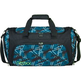 Sporttasche neoxx "Move", Kinder, Gr. B/H/T: 43cm x 26cm x 24cm, blau (flash yourself), Polyester, Taschen Sporttasche, teilweise aus recyceltem Material