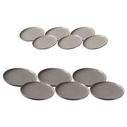 Ritzenhoff & Breker Geschirr-Set RITZENHOFF & BREKER "Tafelservice Jasper 12er Set", grau, 12, Keramik, Geschirr-Sets, Geschirr-Set, Sp&uuml;lmaschinengeeignet