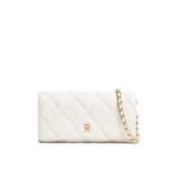 Geldb&ouml;rse Tommy Hilfiger "TH FEMININE WALLET ON CHAIN", Damen, creme, Lederimitat, Kleinlederwaren, Damen Geldbeutel, Minibag mit Zierkette als Umh&auml;ngeriemen