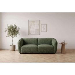 2,5-Sitzer Home Affaire "OSTRUP, Naturt&ouml;ne, Boucle oder Chenille", khaki, B:201cm H:73cm T:93cm, 100% Polyester, Sofas, Breite 201 cm, organische Form mit sanften Rundungen