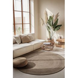 Teppich Hanse Home "Rangpur Juteteppich, in rund und oval", braun, B:140cm H:10mm L:140cm, Jute, Teppiche, Teppich, handgewebt, 100% Jute, Natur, Wohnzimmer, Flur, Boho, Skandi