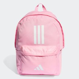 Rucksack adidas Performance "CLASSIC BACK TO SCHOOL 3-STREIFEN", pink (true pink, wei&szlig;), Rucks&auml;cke, Herren, Obermaterial: 100% Polyester, Rucksack
