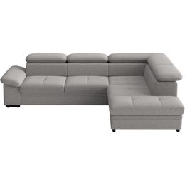 Sit & More Ecksofa SIT & MORE "Viola", grau, B:249cm H:73cm T:226cm, 100% Polyester, Sofas, Ecksofa, optional Bettfunktion