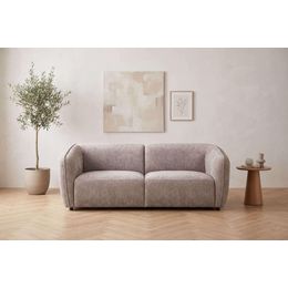 2,5-Sitzer Home Affaire "OSTRUP, Naturt&ouml;ne, Boucle oder Chenille", cream, B:201cm H:73cm T:93cm, 100% Polyester, Sofas, Breite 201 cm, organische Form mit sanften Rundungen