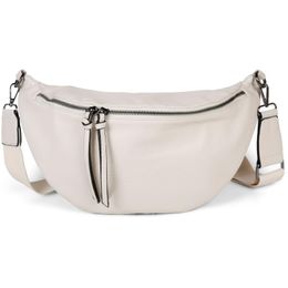 Umh&auml;ngetasche styleBREAKER "Halbmond Crossbody Bag Uni", Damen, Gr. B/H/T: 34cm x 17cm x 10cm Einheitsgr&ouml;&szlig;e, creme, beige, 100% Polyurethan PU. Futter: 80% Nylon NY. 20% Baumwolle CO., unifarben, Taschen Umh&auml;ngetasche