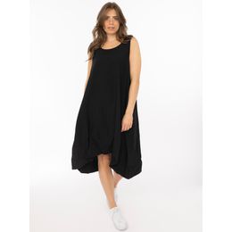 Sweatkleid Zwillingsherz "Uni & Summer", Damen, Gr. N-Gr, schwarz, Obermaterial: 100% Viskose, Kleider Sweatkleid, breite Tr&auml;ger, hinten leicht l&auml;nger, figurumspielend, aus Viskose