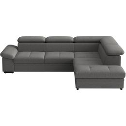 Sit & More Ecksofa SIT & MORE "Viola", anthrazit, B:249cm H:73cm T:226cm, 100% Polyester, Sofas, Ecksofa, optional Bettfunktion