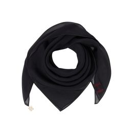 Halstuch Hugo "Seyora 65*65", Damen, schwarz 001, Chiffon, Viskose, unifarben, Modet&uuml;cher, aus flie&szlig;ender Viskose