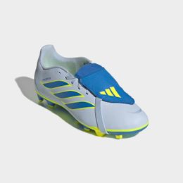 Fu&szlig;ballschuh adidas Performance "PREDATOR CLUB FOLD-OVER TONGUE FIRM GROUND/MULTI GROUND KIDS", M&auml;dchen, Gr. 36, crystal sky, ray blau, team solar gelb 2, Synthetik, Schuhe Fu&szlig;ballschuh, f&uuml;r viele verschiedene B&ouml;den geeignet, f&uuml;r Jugendliche & Kinder