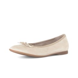 Ballerina Gabor "Eleganter Ballerina", Damen, Gr. 38, beige, Schuhe Ballerina