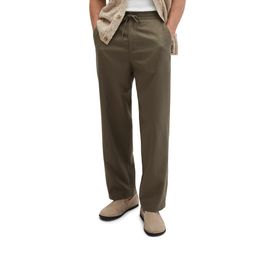 Marc O'Polo Chinohose MARC O'POLO "aus TENCEL&trade; Lyocell -Leinen-Mix", Herren, Gr. 32, L&auml;nge 32, schwarz nickle, Obermaterial: 52% Lyocell, 26% Leinen, 22% Baumwolle, unifarben, loose fit normal, Hosen Chinohose