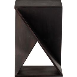 Beistelltisch Woood "Ikem aus Akazienholz mit Naturmaserung 41x41x61 cm", dunkelbraun, B:41cm H:61cm T:41cm, Tische, Beistelltisch, Tragkraft 50 kg, ausgepr&auml;gte Flamm- und Maserzeichnung