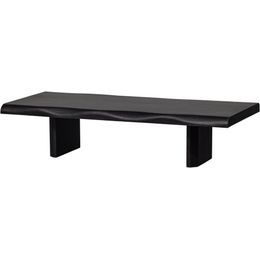 Couchtisch Woood "Cali mit organisch geformter Tischplatte aus mangoholz 120x55x28 cm", schwarz, B:120cm H:28cm T:55cm, Tische, Couchtisch, Tragkraft 45 kg, f&uuml;r den Innenbereich, pflegeleichte Oberfl&auml;che