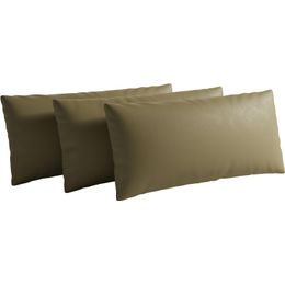 Sit & More Sofakissen SIT & MORE "Chelsea", olive, B:60cm H:30cm, Leder, Polsterauflagen, Sofakissen, zur Auswahl Sets mit 2 oder 3 St&uuml;ck