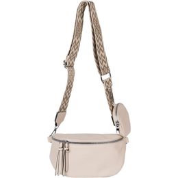 Umh&auml;ngetasche styleBREAKER "2-Teiliges Set Halbmond Crossbody Bag", Damen, Gr. B/H/T: 24cm x 15cm x 8,5cm Einheitsgr&ouml;&szlig;e, beige, 100% Polyurethan PU. Futter: 100% Polyester PES., unifarben, Taschen Umh&auml;ngetasche