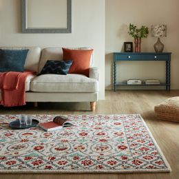 Wollteppich FLAIR RUGS "Iris Traditional", rot, B:200cm H:5mm L:290cm, Wolle, Teppiche, Traditioneller Iris-Wollteppich