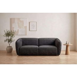2,5-Sitzer Home Affaire "OSTRUP, Naturt&ouml;ne, Boucle oder Chenille", graphite, B:201cm H:73cm T:93cm, 100% Polyester, Sofas, Breite 201 cm, organische Form mit sanften Rundungen