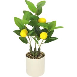 Kunstpflanze I.GE.A. "K&uuml;nstlicher Zitronenbaum mit Fr&uuml;chten im Topf", gelb, B:20cm H:40cm T:18cm, Polyester, Kunstpflanzen, Kunstpflanze, Kunstpflanze Kunstbaum Deko Fr&uuml;chtebaum Kunstpflanze Zimmerpflanze