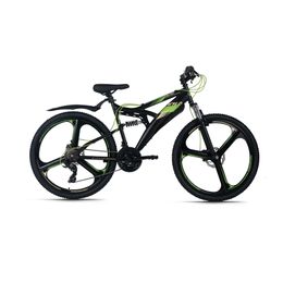 Mountainbike WYLD Gr. 47, schwarz, gr&uuml;n, schwarz, Fahrr&auml;der, Herren, 47cm, 26 Zoll (66,04cm) hinten: 26 Zoll (66,04cm)