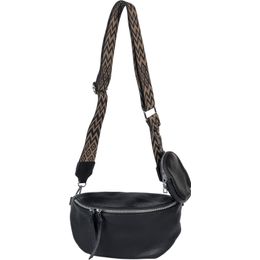 Umh&auml;ngetasche styleBREAKER "2-Teiliges Set Halbmond Crossbody Bag", Damen, Gr. B/H/T: 24cm x 15cm x 8,5cm Einheitsgr&ouml;&szlig;e, schwarz, 100% Polyurethan PU. Futter: 100% Polyester PES., unifarben, Taschen Umh&auml;ngetasche