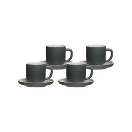 Ritzenhoff & Breker Tasse RITZENHOFF & BREKER "Espressotassen mit Untertassen Jasper 100 ml 4er Set", grau, B:2cm H:2cm &Oslash;:10,5cm, Keramik, Trinkgef&auml;&szlig;e, Tasse, Sp&uuml;lmaschinengeeignet