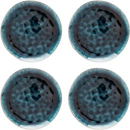 Teller KARE DESIGN "Azur", blau, H:2,1cm &Oslash;:20,5cm, Steingut, Speiseteller, verschiedene Gr&ouml;&szlig;en, aus Steingut