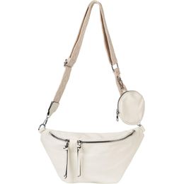 Umh&auml;ngetasche styleBREAKER "Halbmond Crossbody Bag Set 3-Teilig", Damen, Gr. B/H/T: 37cm x 19cm x 11cm Einheitsgr&ouml;&szlig;e, creme, beige, 100% Polyurethan PU. Futter: 100% Polyester PES., unifarben, Taschen Umh&auml;ngetasche