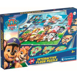 Puzzle Clementoni "Quiz-Bodenpuzzle - Paw Patrol", bunt, Puzzles, KinderB:62cm H:42cm, Pappe, Motiv, Made in Europe, B:62cm H:42cm