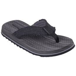 Zehentrenner Skechers "TANTRIC-FRITZ", Herren, Gr. 48,5, schwarz, Textil, used, Schuhe Zehentrenner, Sommerschuh, Schlappen, Poolslides, Badeschuh, mit weichem Zehensteg