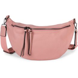 Umh&auml;ngetasche styleBREAKER "Halbmond Crossbody Bag Uni", Damen, Gr. B/H/T: 34cm x 17cm x 10cm Einheitsgr&ouml;&szlig;e, altrose, 100% Polyurethan PU. Futter: 80% Nylon NY. 20% Baumwolle CO., unifarben, Taschen Umh&auml;ngetasche